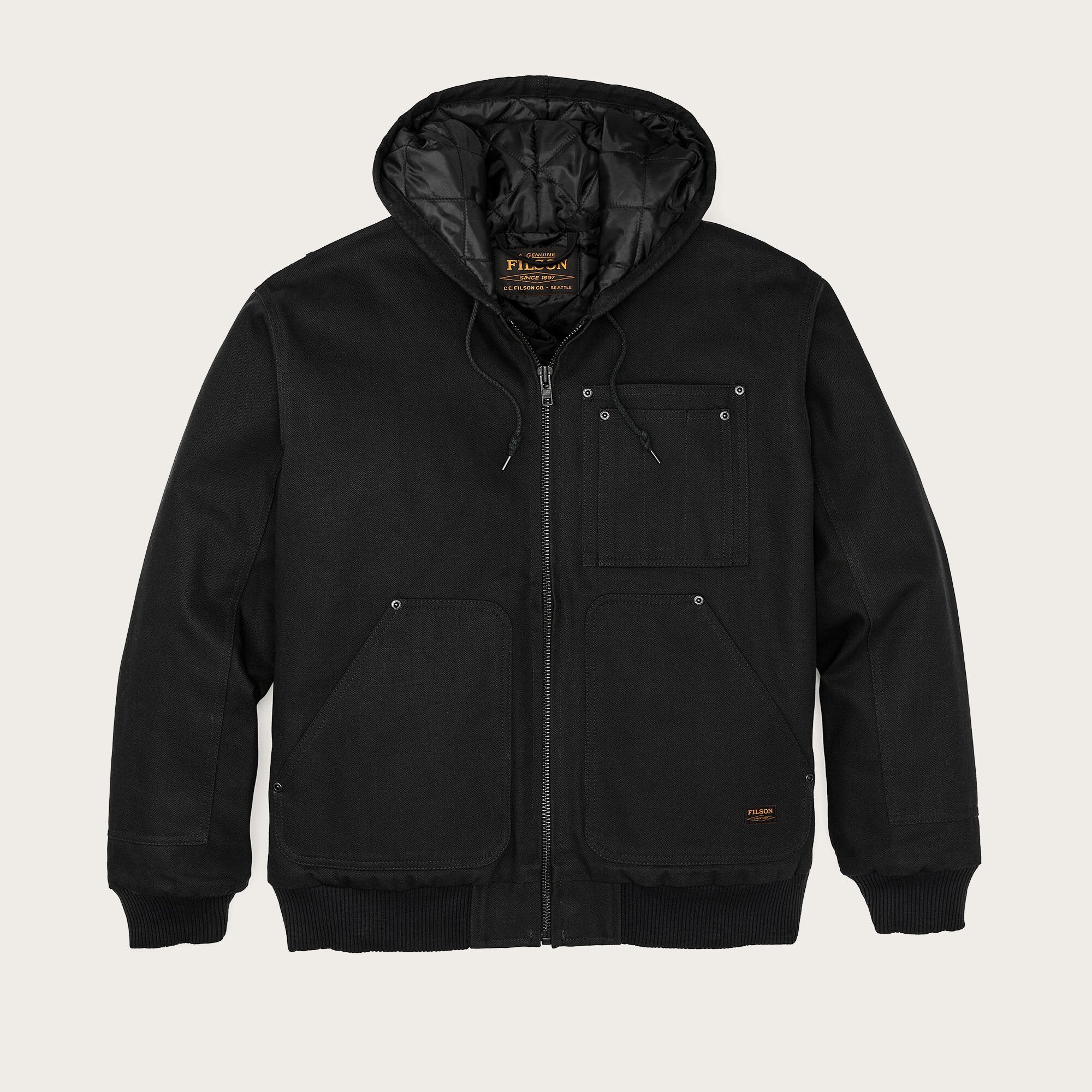 Worksmith insulated bomber jacket von Filson | Black (Schwarz)